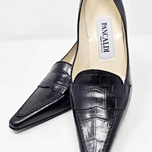 Pancaldi | Shoes | Italian Leather Embosed Pumps Pointy Must Bundle ...